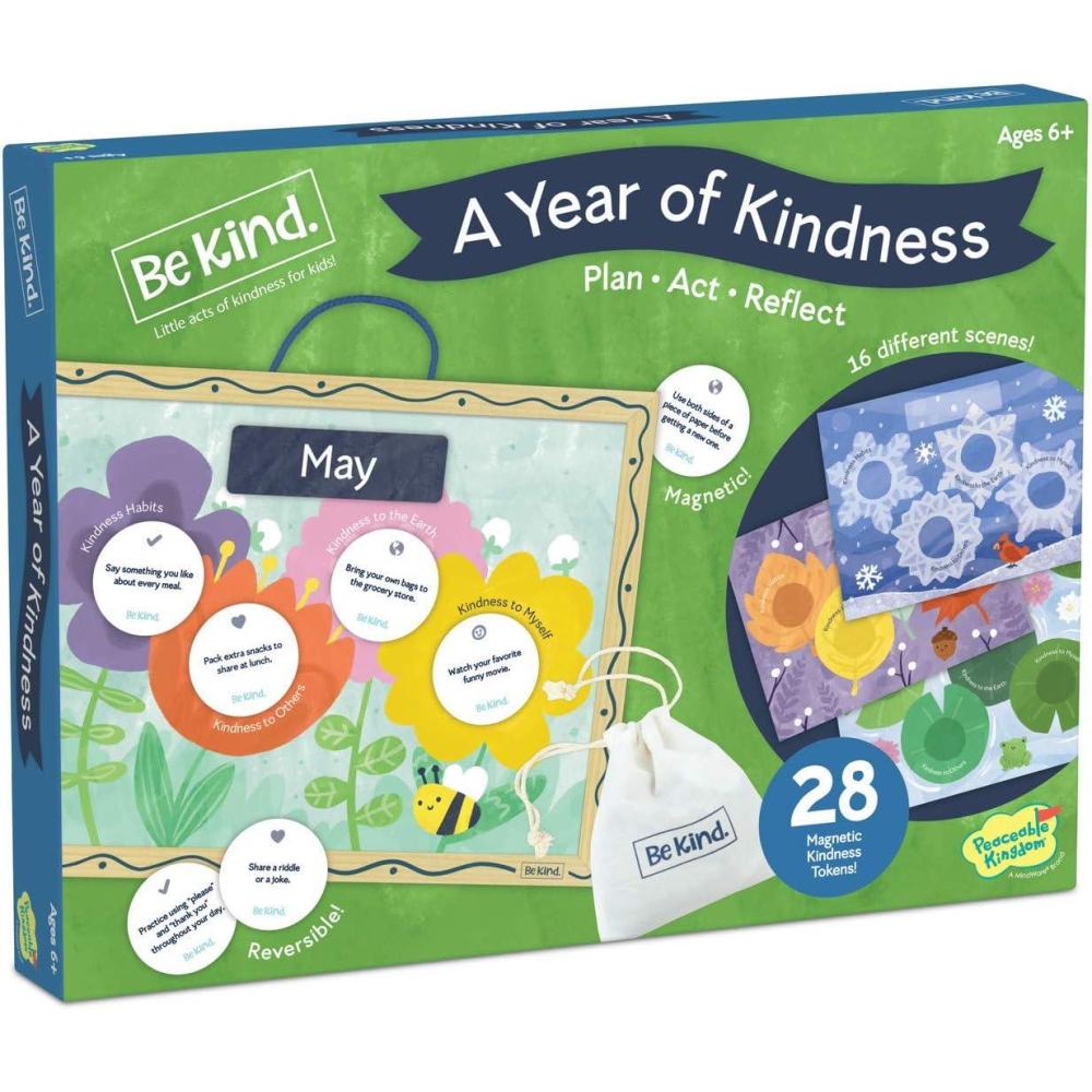 Peaceable Kingdom A Year of Kindness Calendar, Monthly Activity Board ...