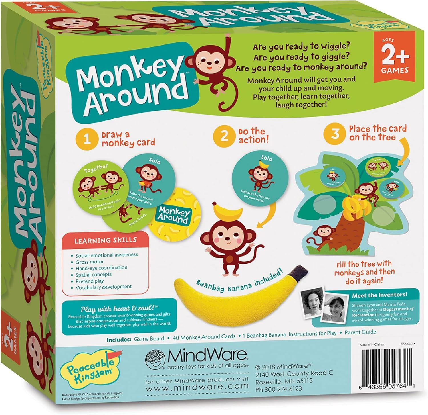 Peaceable Kingdom Deluxe Monkey Around First Game for Toddlers ...